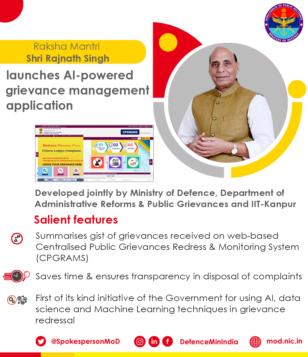 AI powered Grievance Management Application - IAS Current Affairs